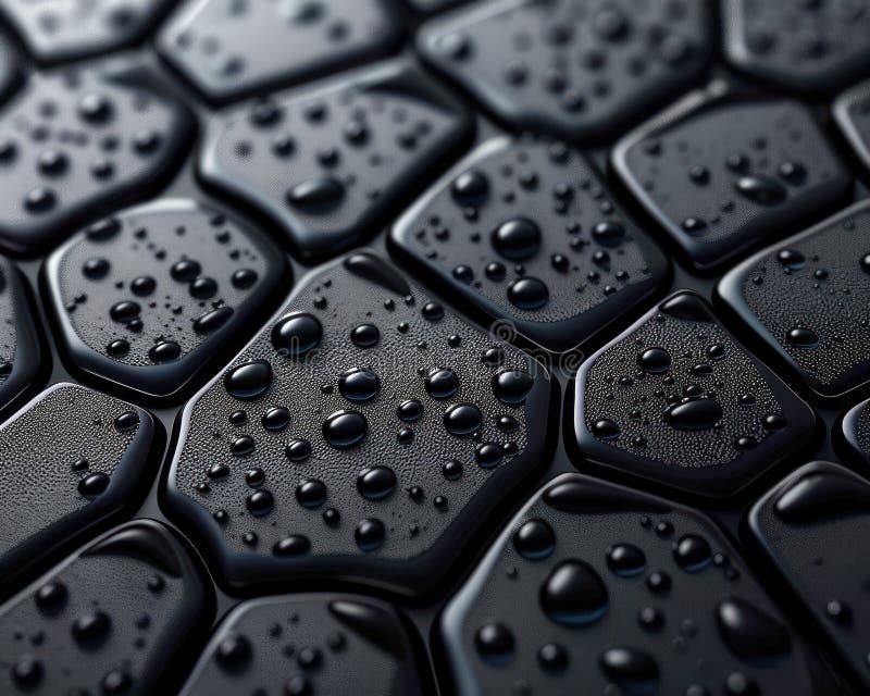 Abstract Dark Coated Surface with Subtle Texture and Water Drops ...