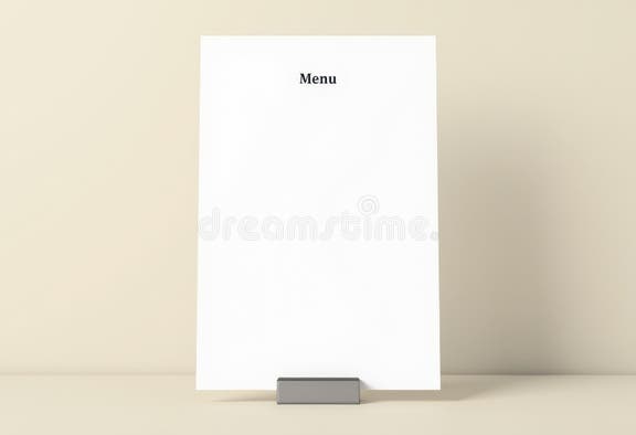 Minimalist Menu Design for Modern Restaurants and Cafes Stock Photo ...