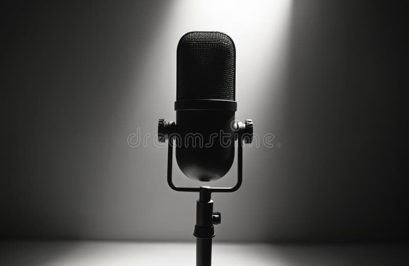 Minimalist Microphone Design Stands Stark Against White Studio Backdrop ...