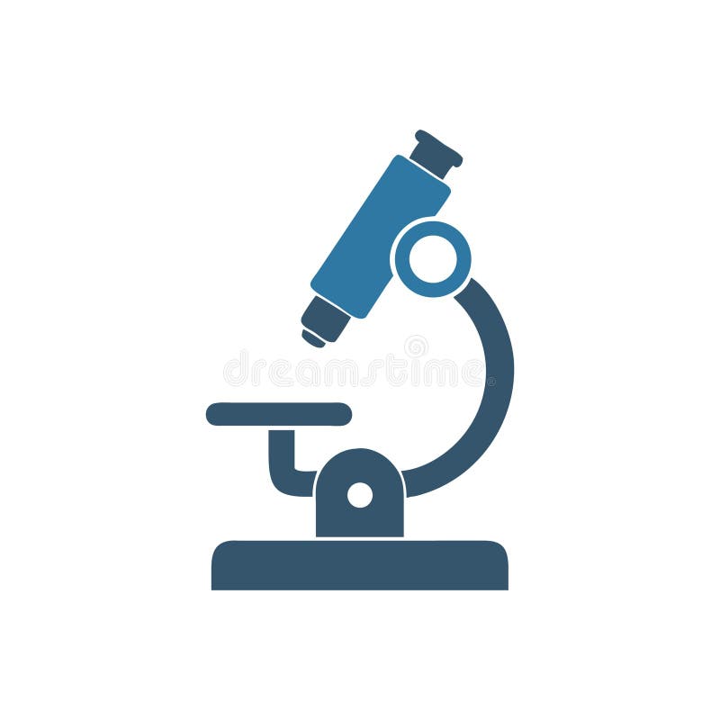 Minimalist Microscope Illustration Isolated on a White Backround Stock ...
