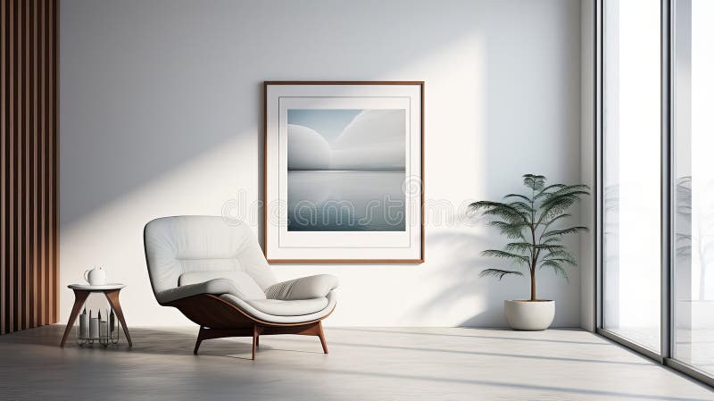 Minimalist Mid-century Glass Frame with Simple Elegance Design Stock ...