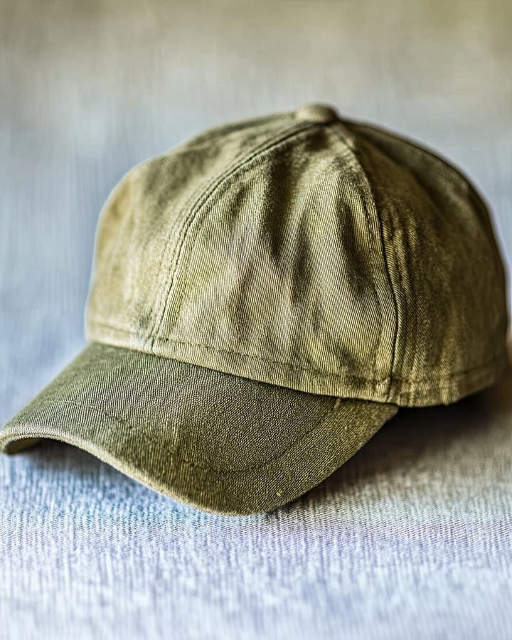 Minimalist Military Cap Resting Elegantly on a Smooth Surface with ...