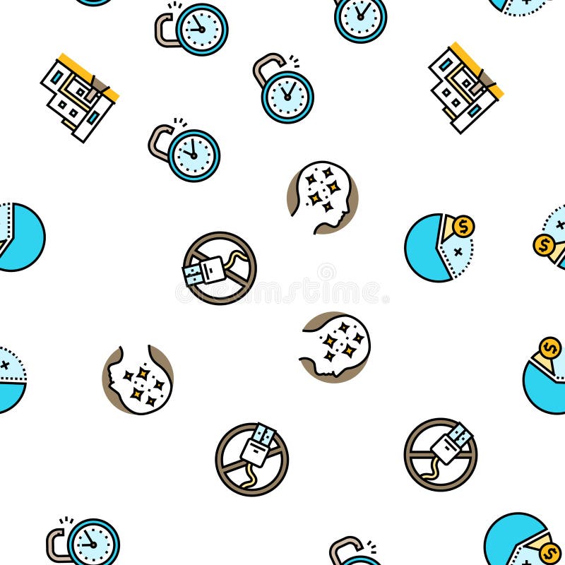 Minimalist Mind Man Person Seamless Pattern Vector Stock Illustration ...