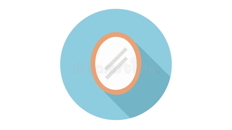 Minimalist Mirror Icon for Reflection or Appearance, Vector Design ...