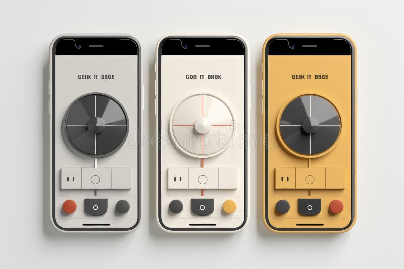 Minimalist Mobile Application Interface Featuring Orange, Beige, and ...