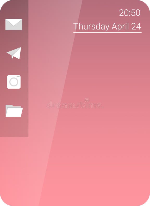 Minimalist Mobile Dashboard UI with Sidebar Icons Stock Vector ...