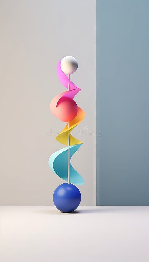 A Minimalist Mobile Wallpaper of a Cute Shape Stock Illustration ...