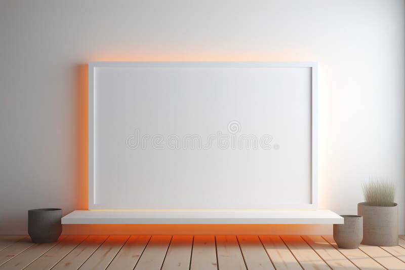 Elegant Presentation of a Minimalist Mock Up with Panels, Lighting and ...