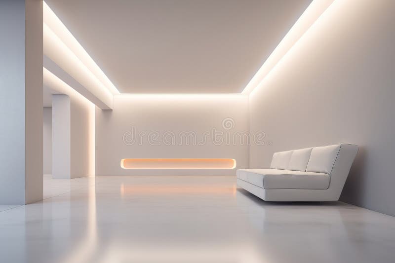 Minimalist Mock Up Hall for Flexible Design Ideas Stock Illustration ...