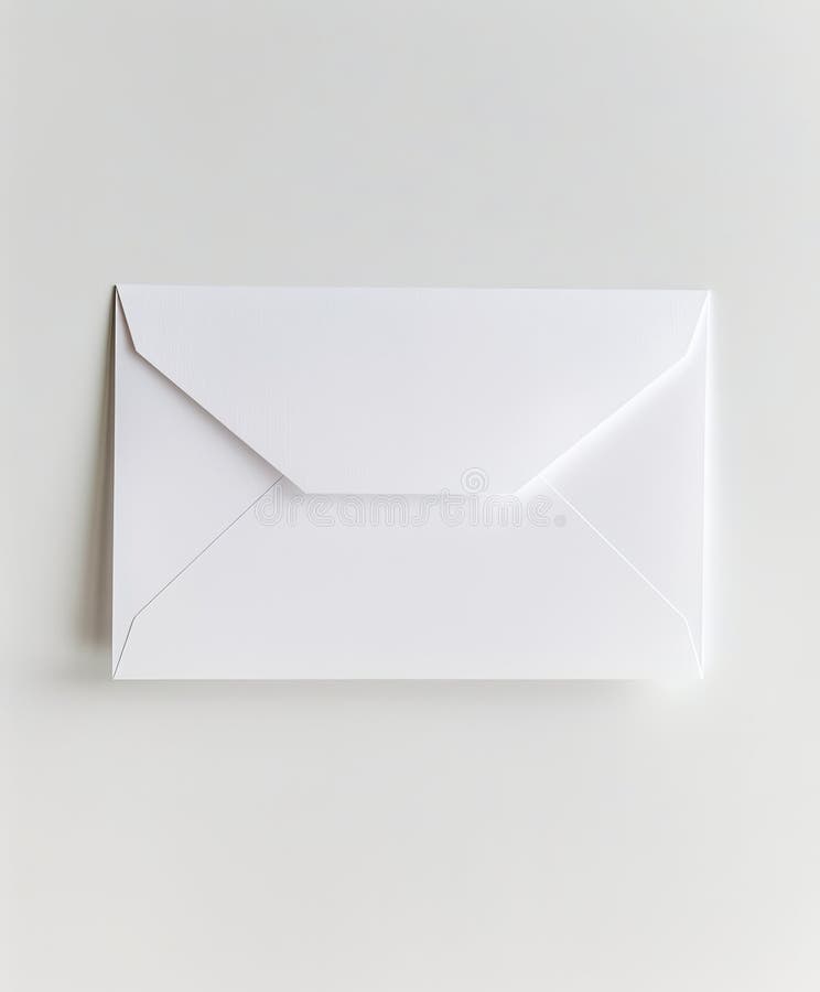 Minimalist Mockup of a Blank White Envelope Stock Photo - Image of ...