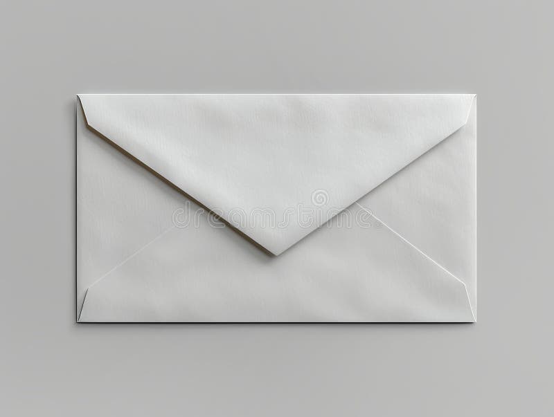 Minimalist Mockup of a Blank White Envelope Stock Photo - Image of ...