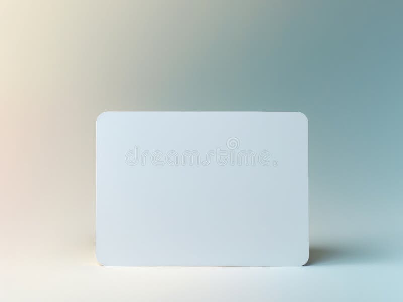 Minimalist Mockup Featuring a Rounded Rectangle Element on a Gradient ...
