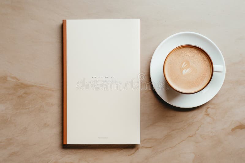 A Minimalist Mockup of a Notebook with a Coffee. Generative AI Stock ...