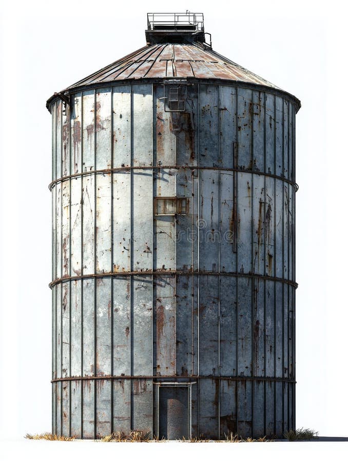 This Minimalist Mockup Shows a Silo Against a White Backdrop, Offering ...