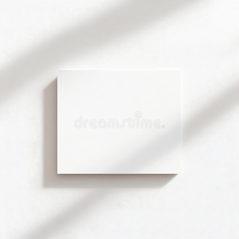 Minimalist Mockup of a White Rectangular Card with Subtle Shadow ...