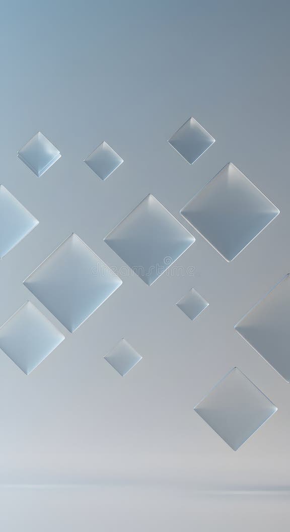 Abstract Geometric Background with Floating Squares Stock Image - Image ...