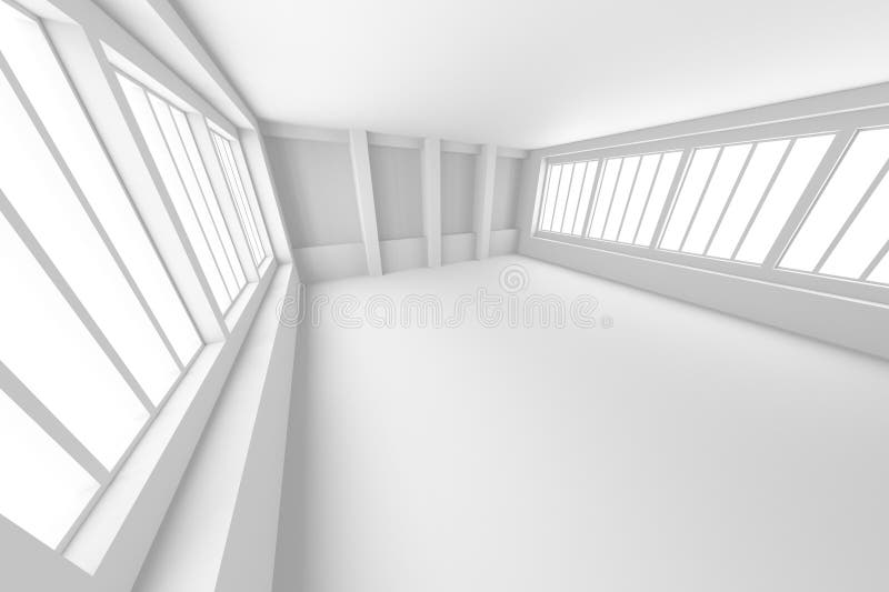 Minimalist Modern Architecture with Bright Open Windows Stock ...