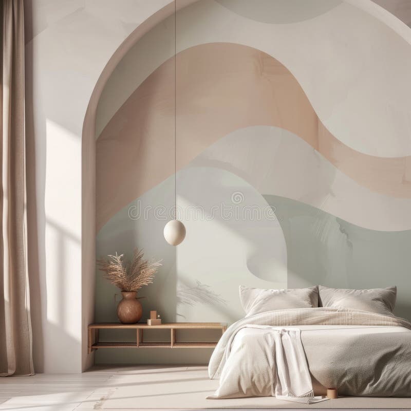 Minimalist Modern Background with Soft, Calming Tones. Stock ...