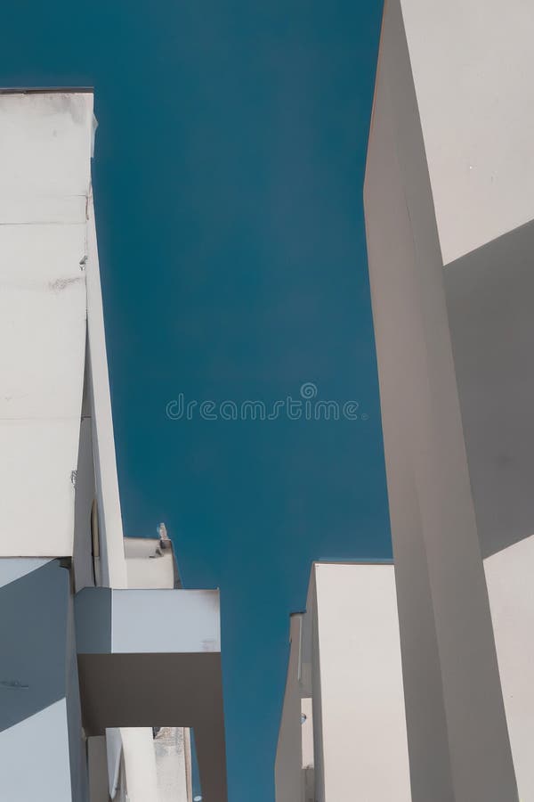 Minimalist, Modern Building with Blue Sky. Hotel Architecture, Minimal ...