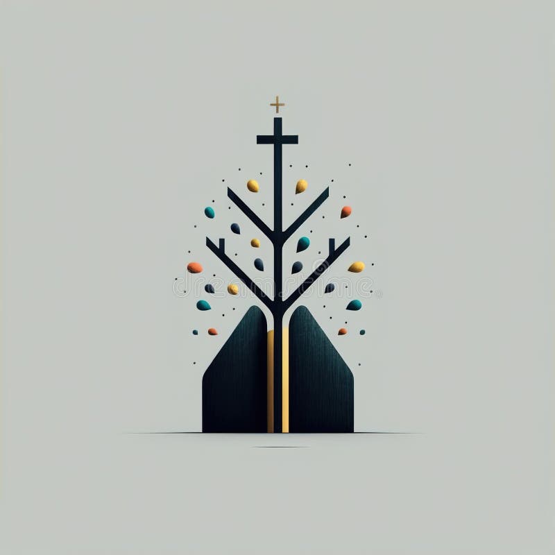 Minimalist Modern Church Logo Design Ai Generated Stock Illustration ...