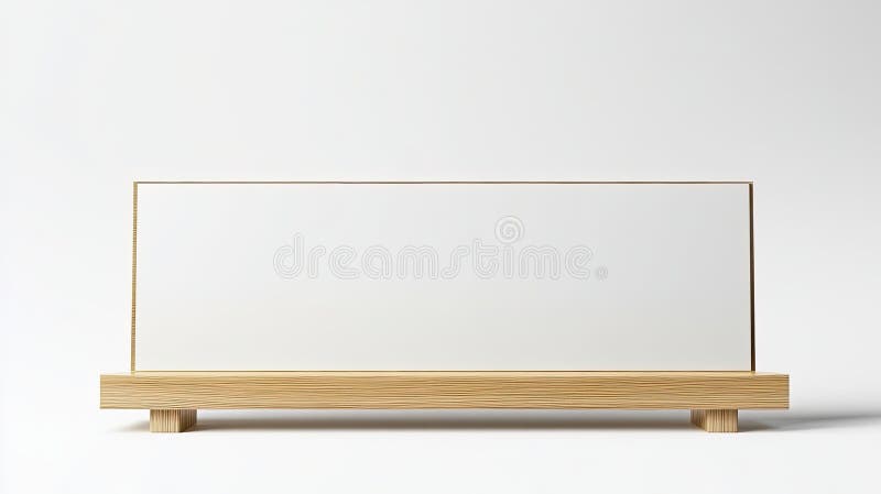Minimalist Modern Electronic Device with Wooden Stand on White ...