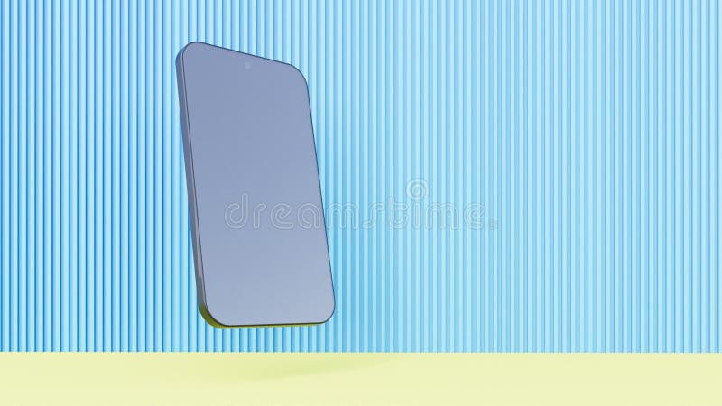 Minimalist Modern Empty Mockup Smartphones 3d Stock Illustration ...