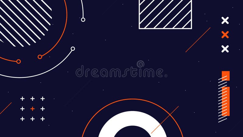 Minimalist and Modern Future Abstract Geometric Shape Memphis Flat ...