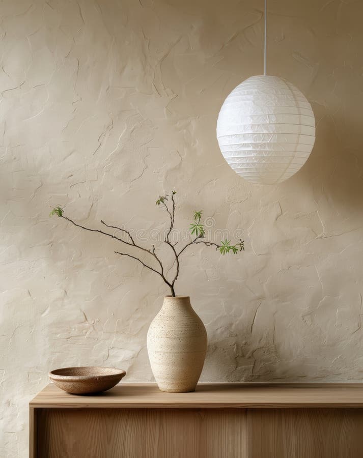 Minimalist Modern Interior Design with Natural Elements Stock ...