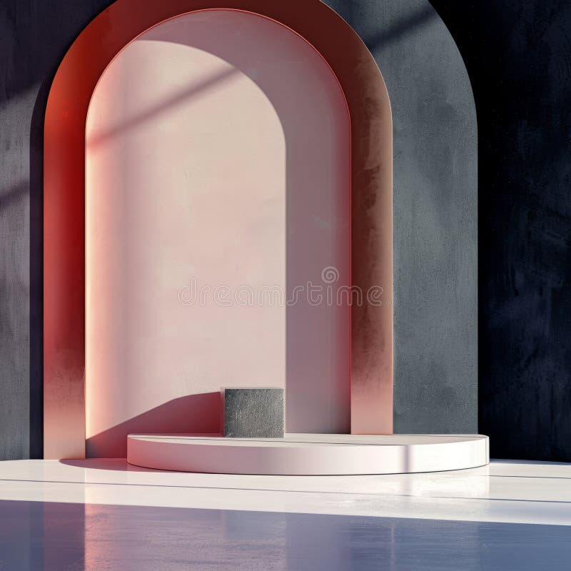 Minimalist Modern Interior with Soft Light and Geometric Shapes Stock ...