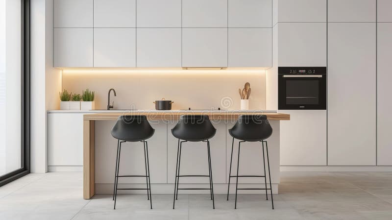 Minimalist Modern Kitchen with a Sleek Design and Clean Lines ...