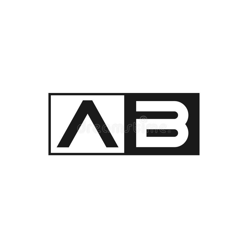 Initial Letter AB Logo Template Vector Design Stock Vector ...