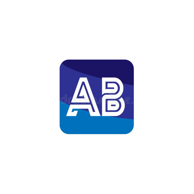 Initial Letter AB Logo Template Vector Design Stock Vector ...