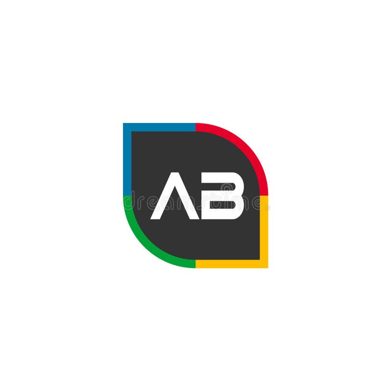 Initial Letter AB Logo Template Vector Design Stock Vector ...