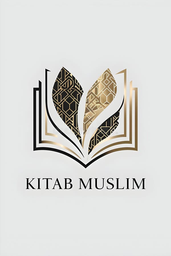 Kitab Muslim Logo stock illustration. Illustration of sketch - 336654304