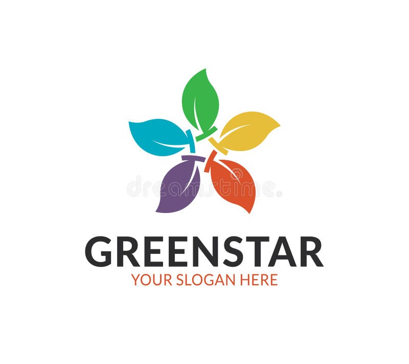 Green Star Logo stock illustration. Illustration of food - 129955308
