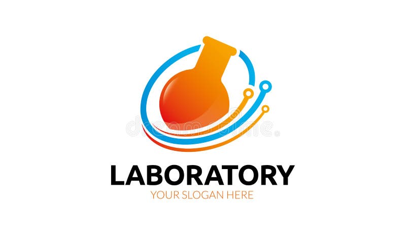 Laboratory Logo Template stock illustration. Illustration of chemistry ...