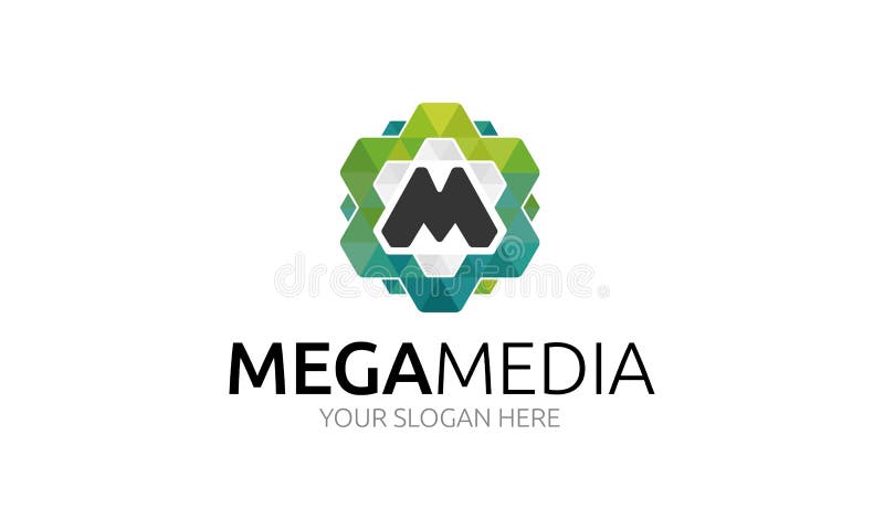 Pixel Media Logo Template stock illustration. Illustration of clean ...