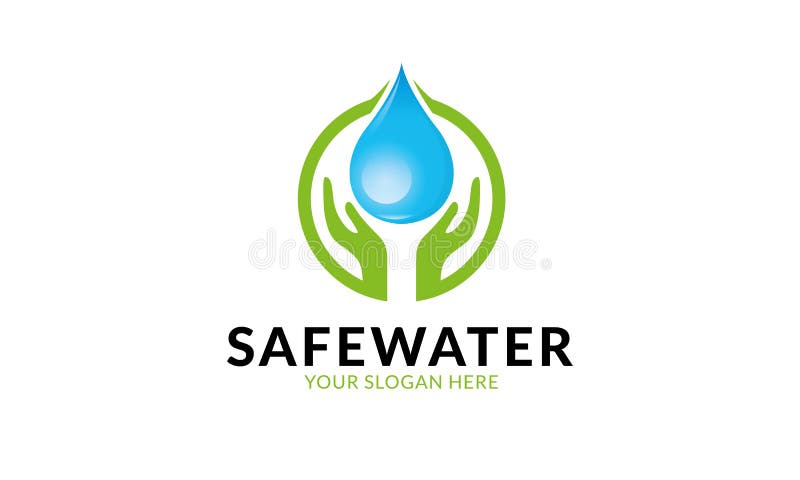 Safe Water logo template stock illustration. Illustration of nature ...