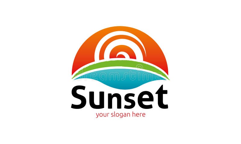 Sunset Logo Template stock vector. Illustration of nature - 108675865