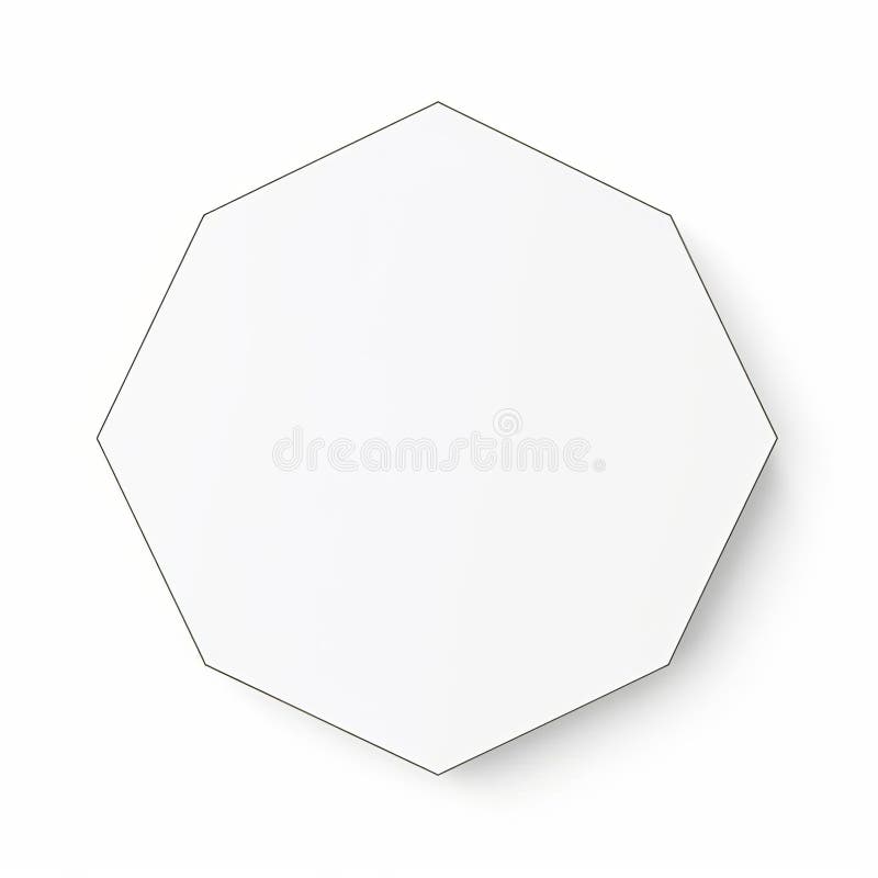 Minimalist Modern Octagon Shape with Rounded Corners Design Stock ...