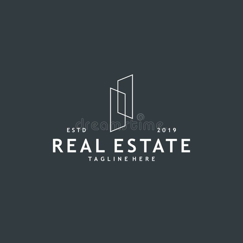 Real Estate Logo Design Vector Template with Negative Space Concept ...