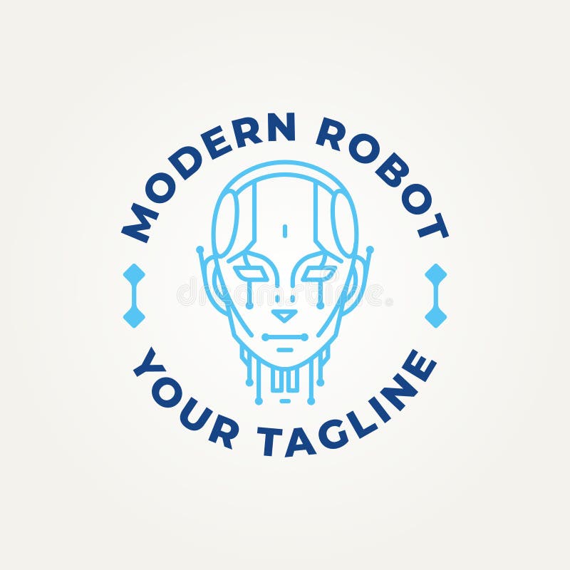 Minimalist Vector Artificial Intelligence Logo Stock Vector ...