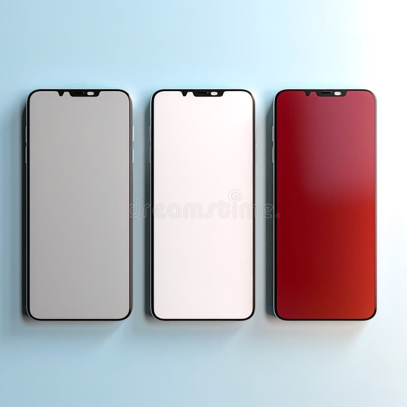 Minimalist Modern Smartphone Mockup for Presentation, Copy Space. Stock ...