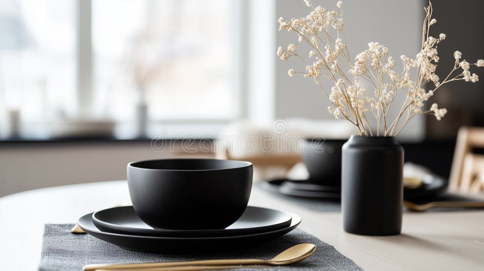 A Minimalist and Modern Table Setting with a Focus on Clean Lines and ...