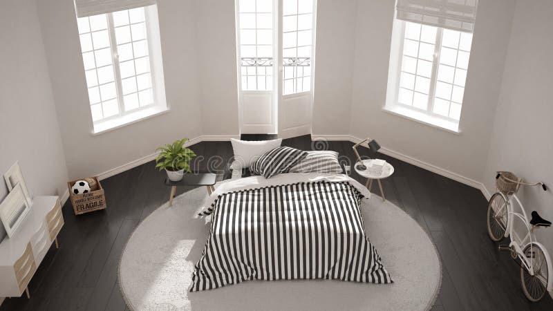 Minimalist Modern White Bedroom, Classic Nordic Interior Design, Top ...