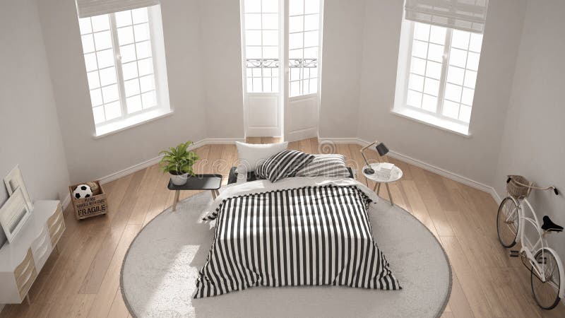 Minimalist Modern White Bedroom, Classic Nordic Interior Design, Top ...