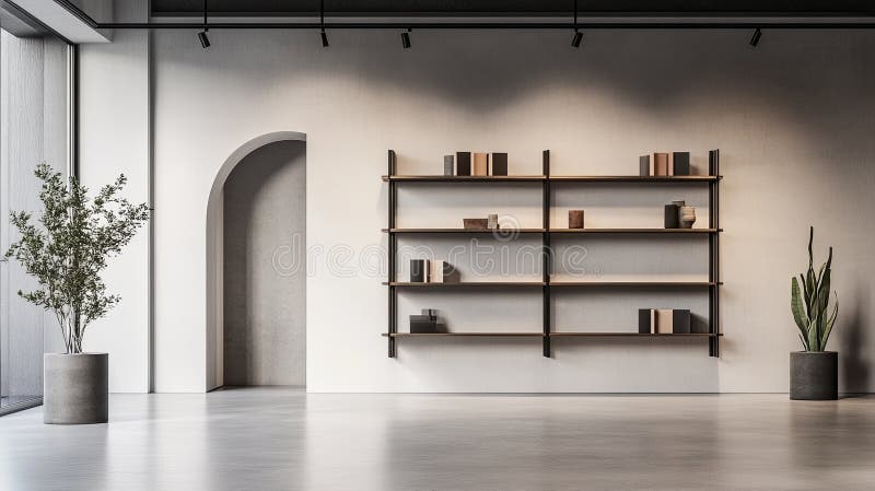 A Minimalist Modular Shelving System Styled in a Sleek Retail Showroom ...