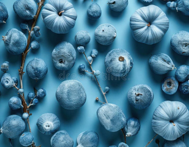 A Minimalist Monochrome Composition in Blue Tones Stock Illustration ...