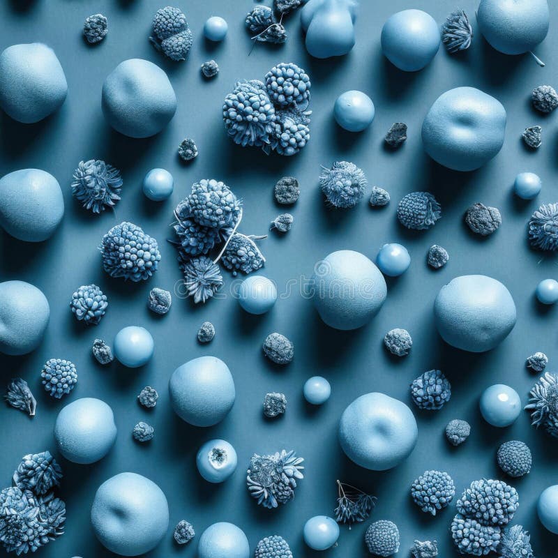 A Minimalist Monochrome Composition in Blue Tones Stock Illustration ...