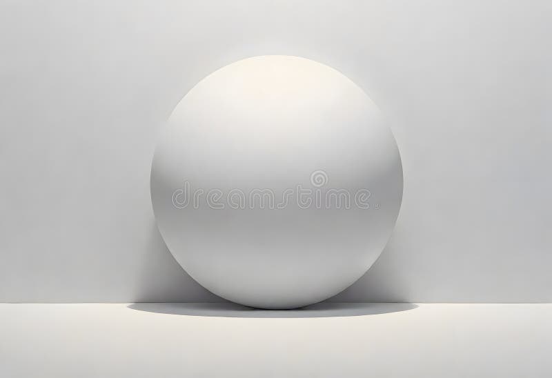 Minimalist Monochrome Sphere in an Abstract Design, Showcasing the ...